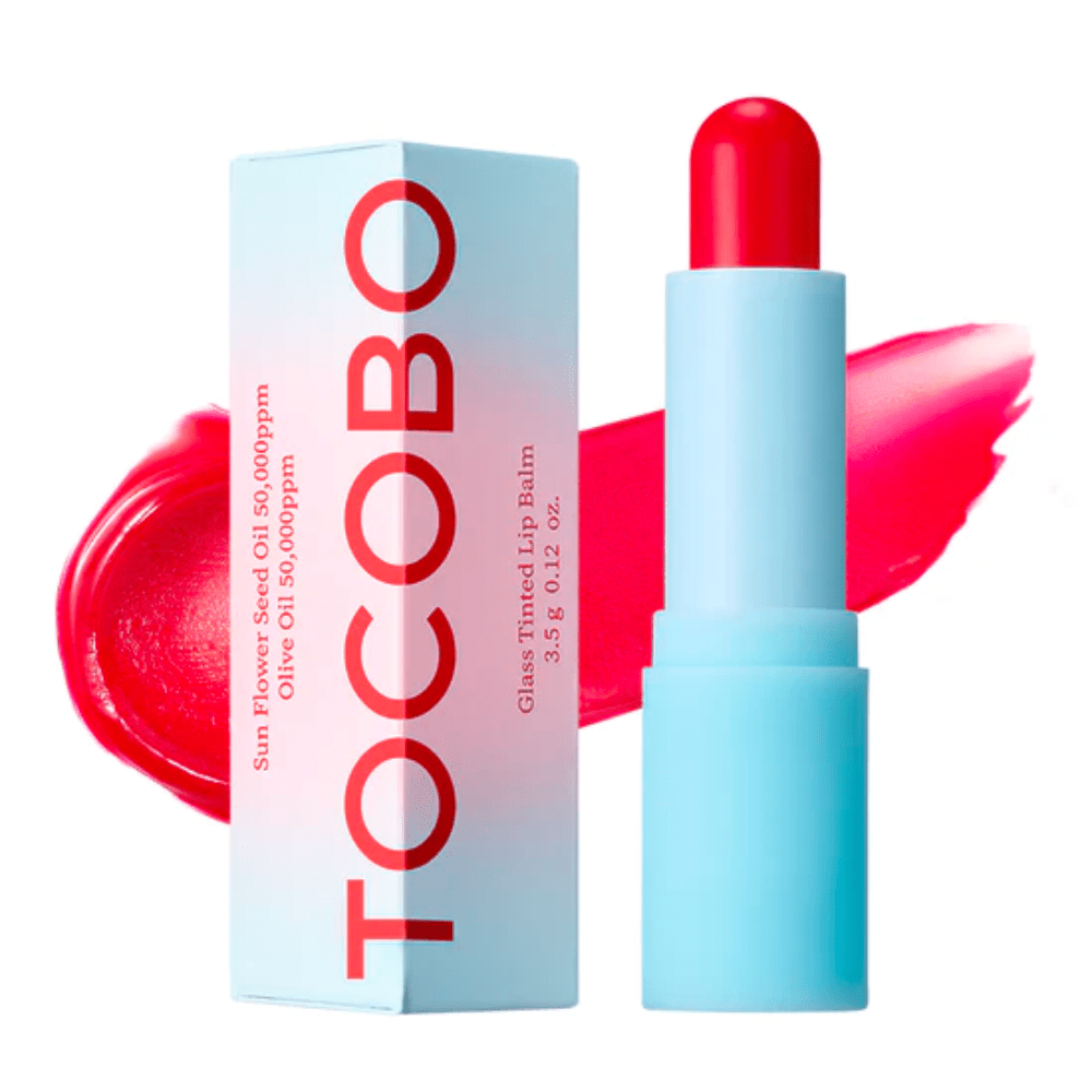 TOCOBO Glass Tinted Lip Balm 3.5g Flush Cherry Hidratación Profunda pa ...